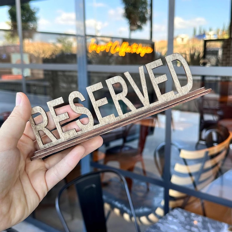 Wooden Table Reserve Sign,custom Wooden Table Sign,personalized Reserve ...