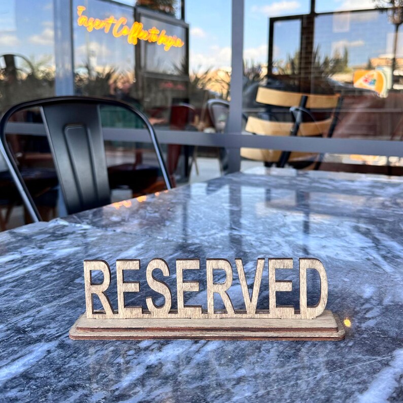 Wooden Table Reserve Sign,custom Wooden Table Sign,personalized Reserve ...