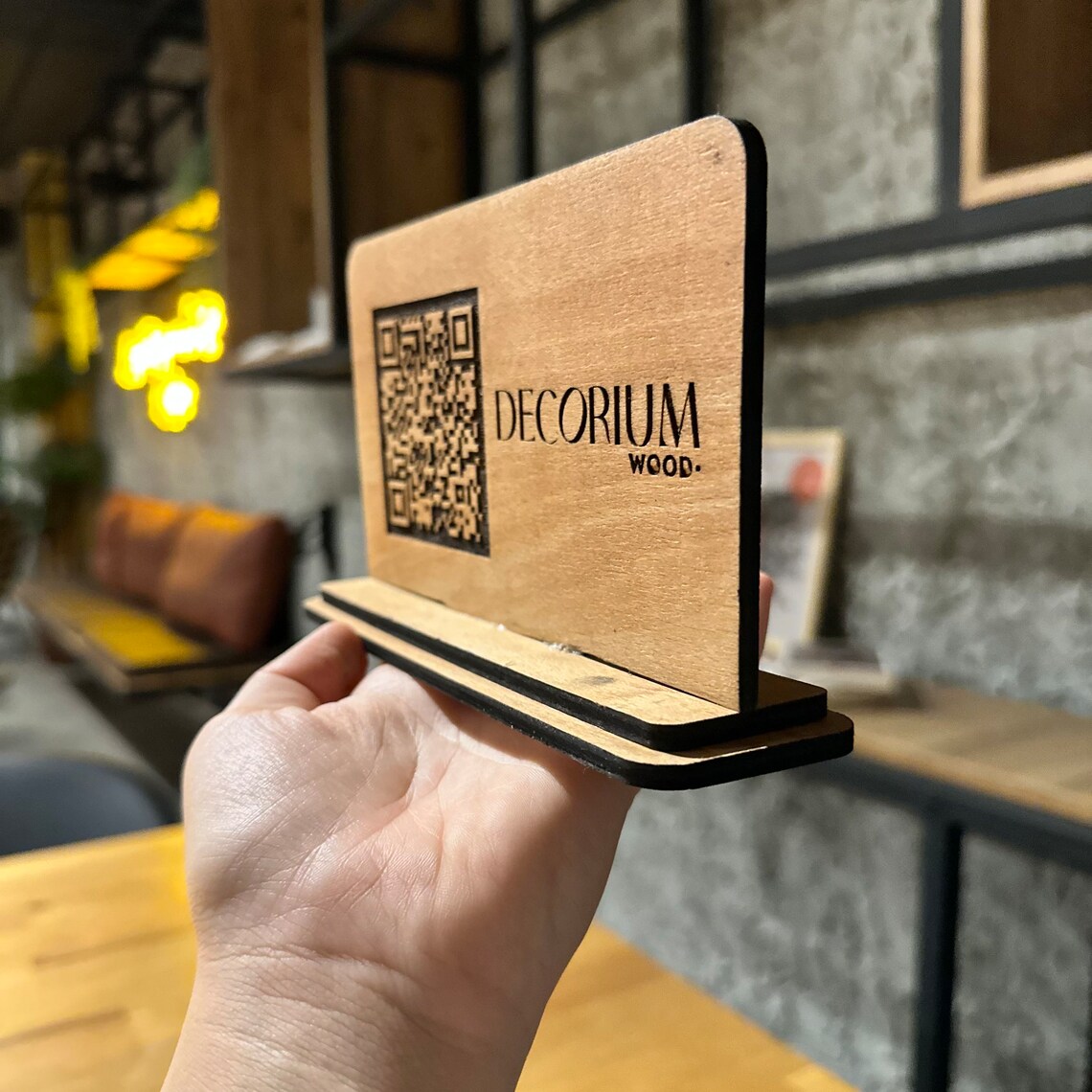 Wooden QR Code Menu,qr Code Restaurant Menu,custom QR Code Menu,social ...