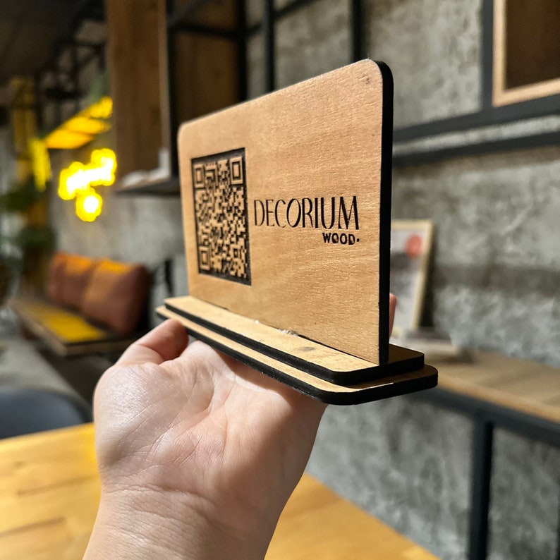 Wooden QR Code Menu,qr Code Restaurant Menu,custom QR Code Menu,social ...