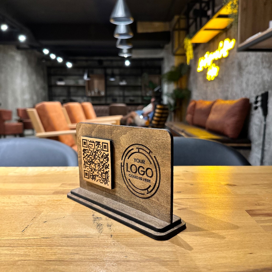 Wooden QR Code Menu,qr Code Restaurant Menu,custom QR Code Menu,social ...