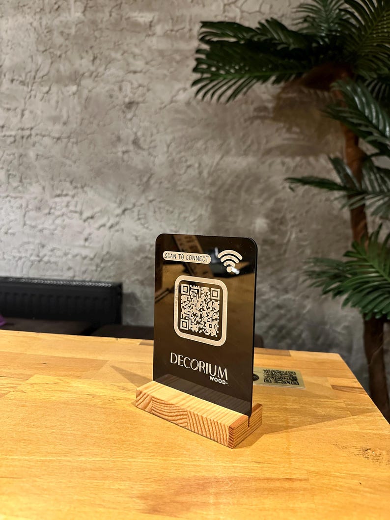 Wooden QR Code Menu,qr Code Restaurant Menu,custom QR Code Menu,social ...