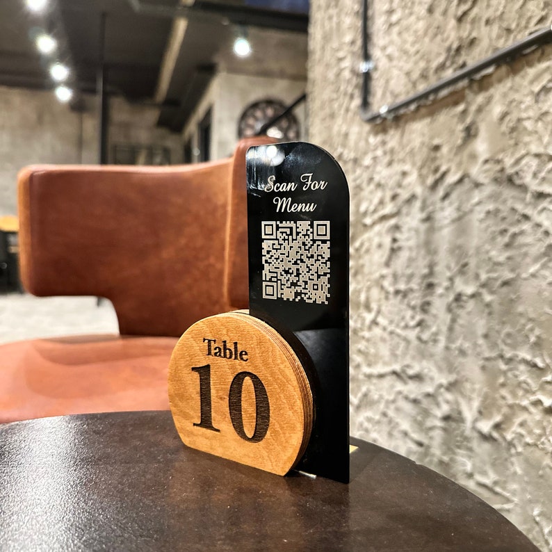 Wooden QR Code Menu,qr Code Restaurant Menu,custom QR Code Menu,social ...