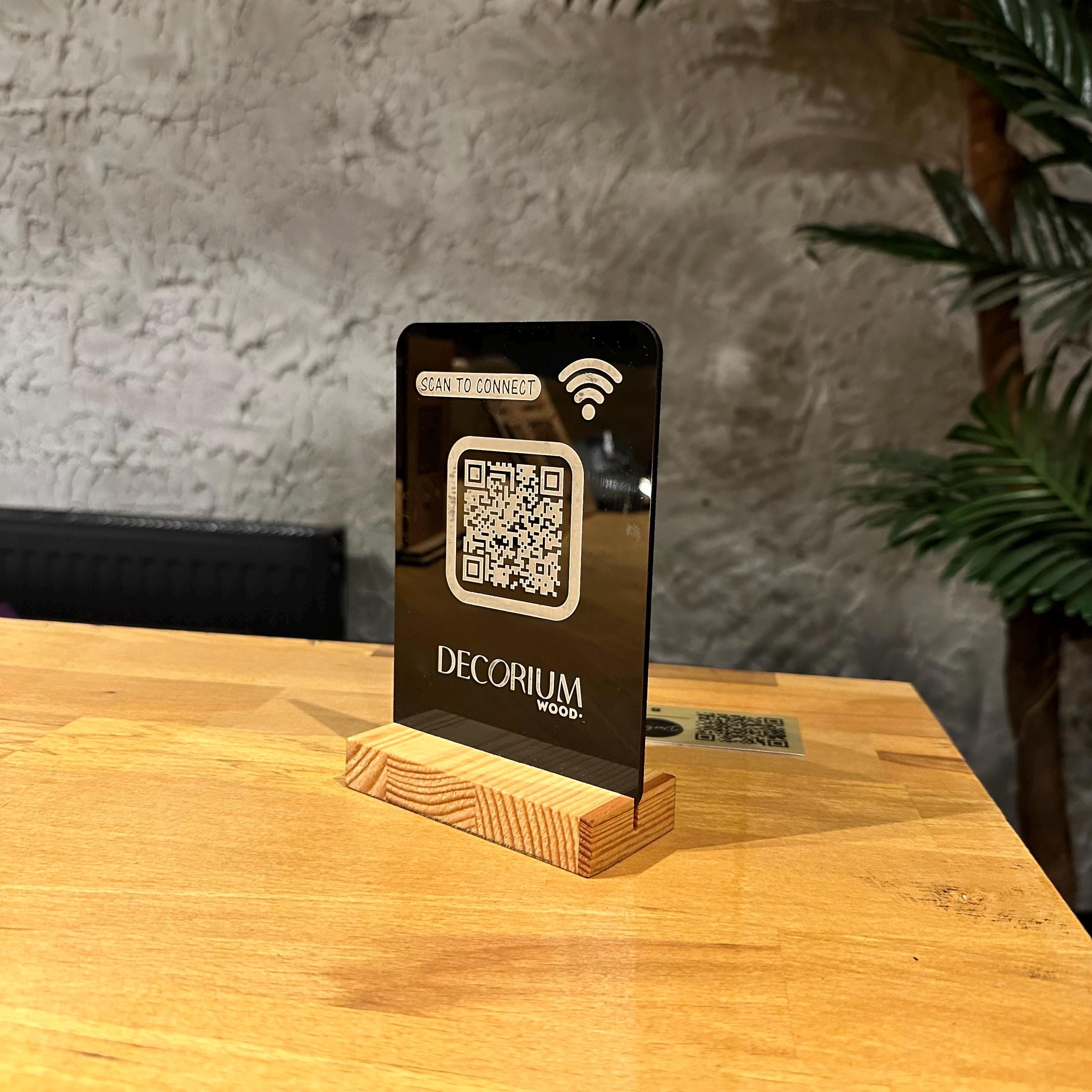 Wooden QR Code Menu,qr Code Restaurant Menu,custom QR Code Menu,social ...