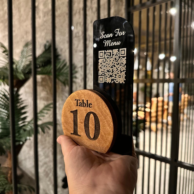 Wooden QR Code Menu,qr Code Restaurant Menu,custom QR Code Menu,social ...