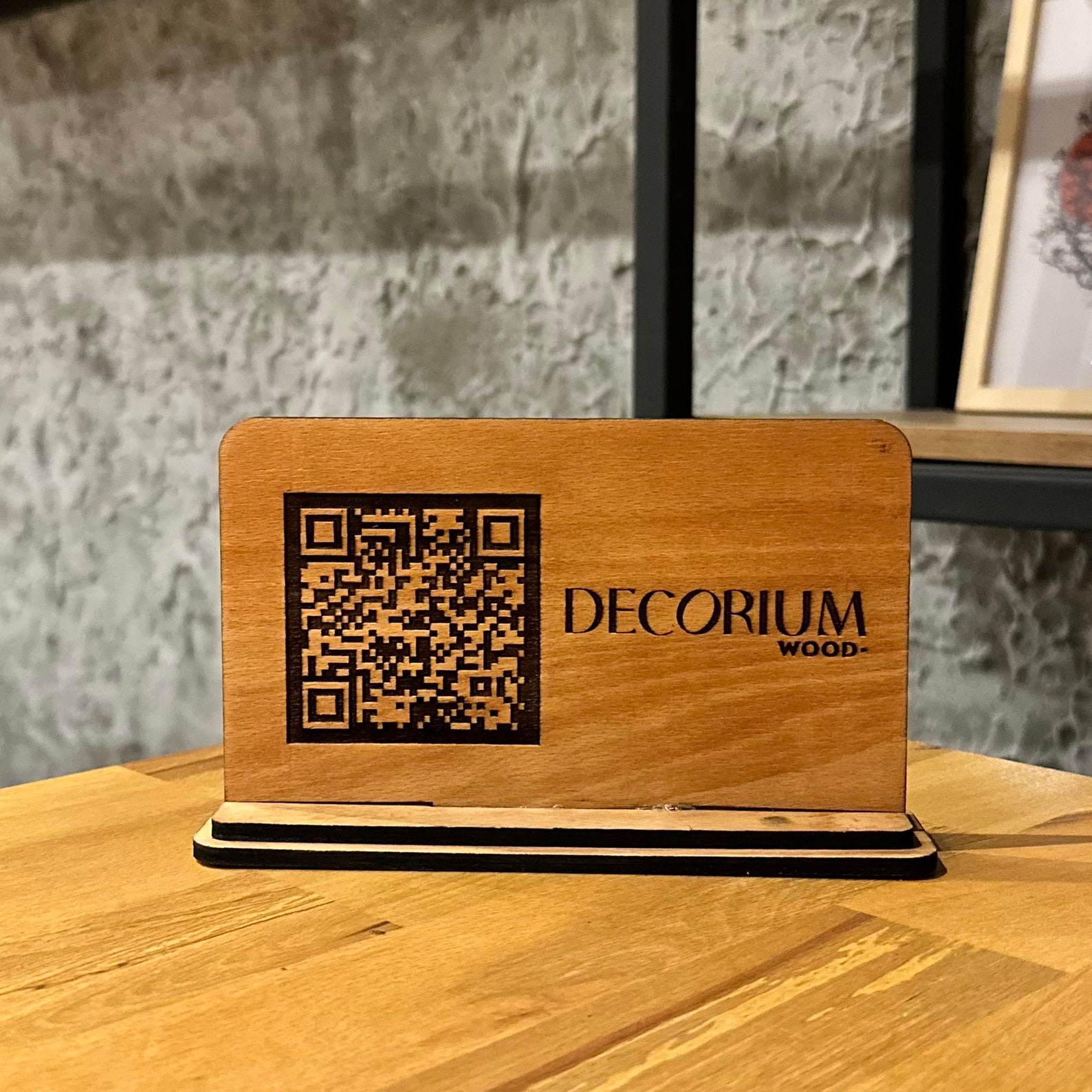 Wooden QR Code Menu,qr Code Restaurant Menu,custom QR Code Menu,social ...