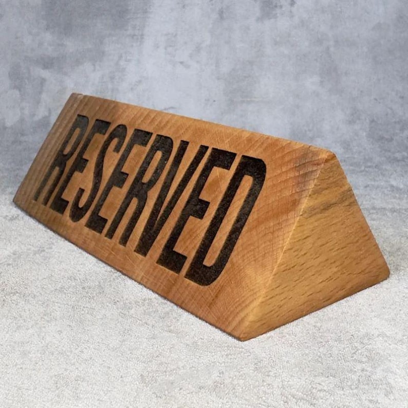 Wooden Table Reserve Sign,custom Wooden Table Sign,personalized Reserve ...