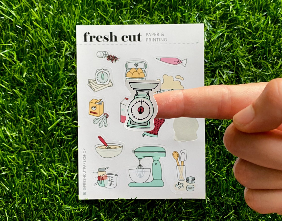 Baking Stickers Planner Stickers Recipe Book Stickers | Etsy