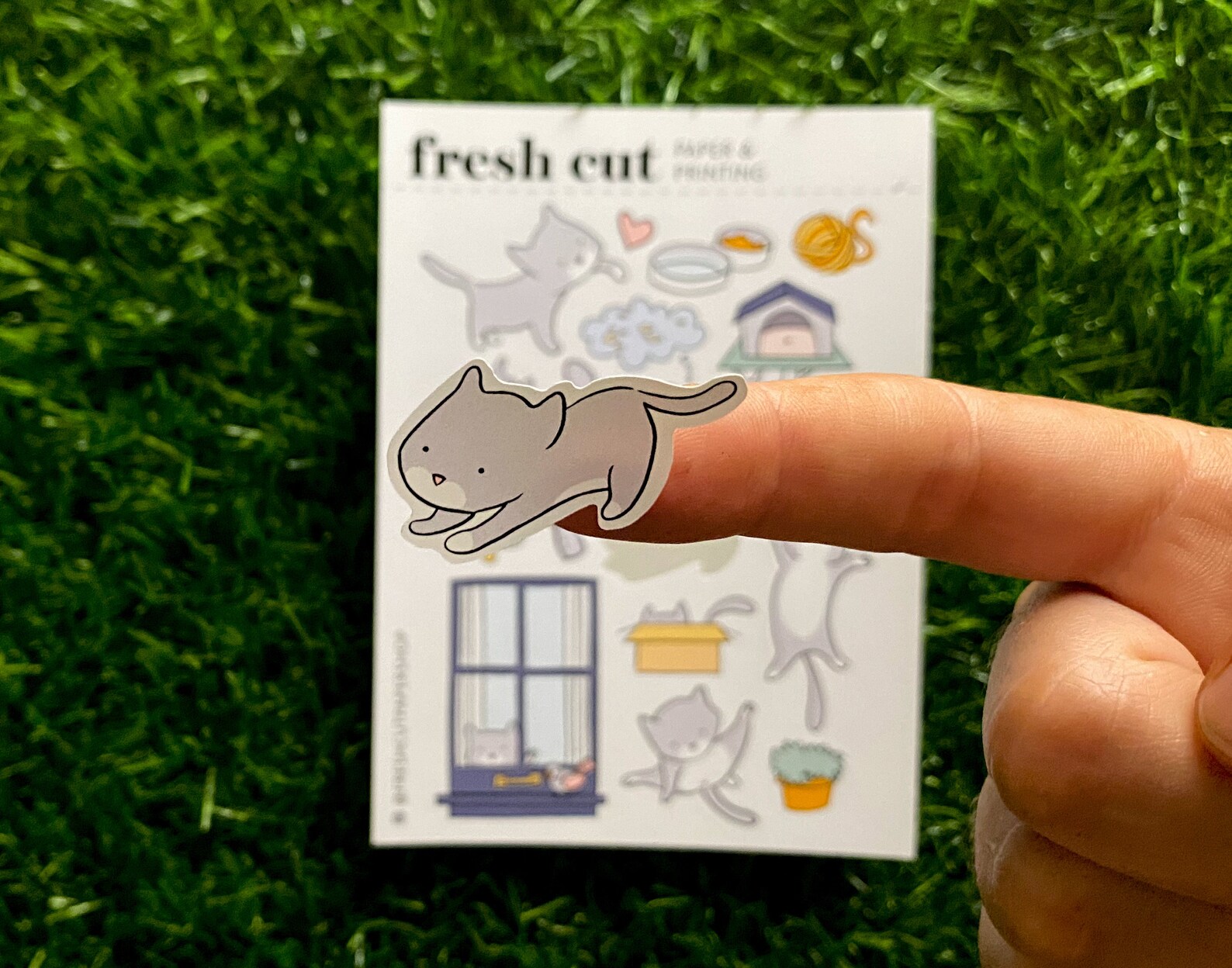 Gray Cat Stickers Planner Stickers Waterproof Laptop | Etsy