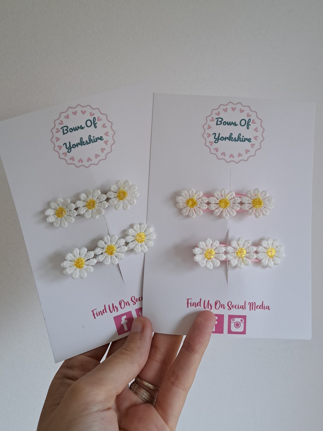 Daisy Hair Slides|flower Clips|hairslides|toddler Clips|adult|hairclips ...