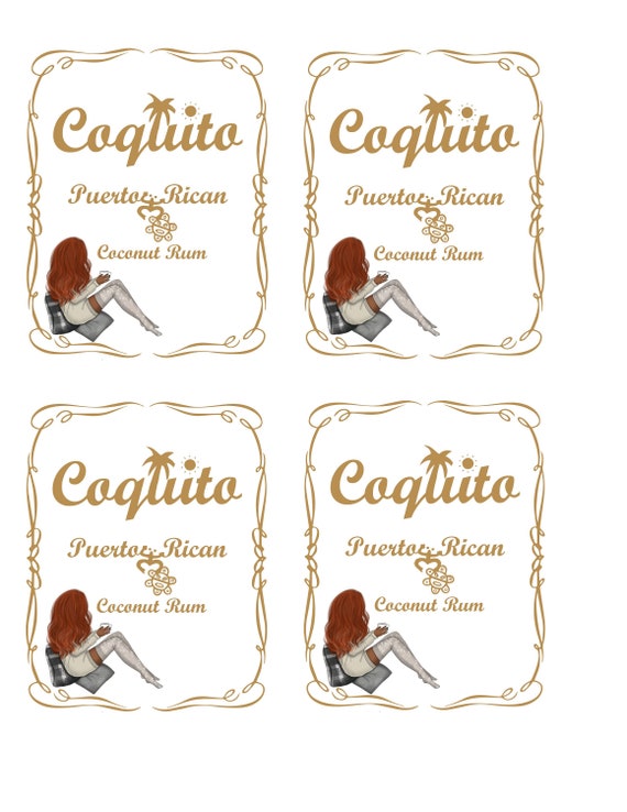 Paper Labels Digital Download Print your own labels Coquito Bottle ...