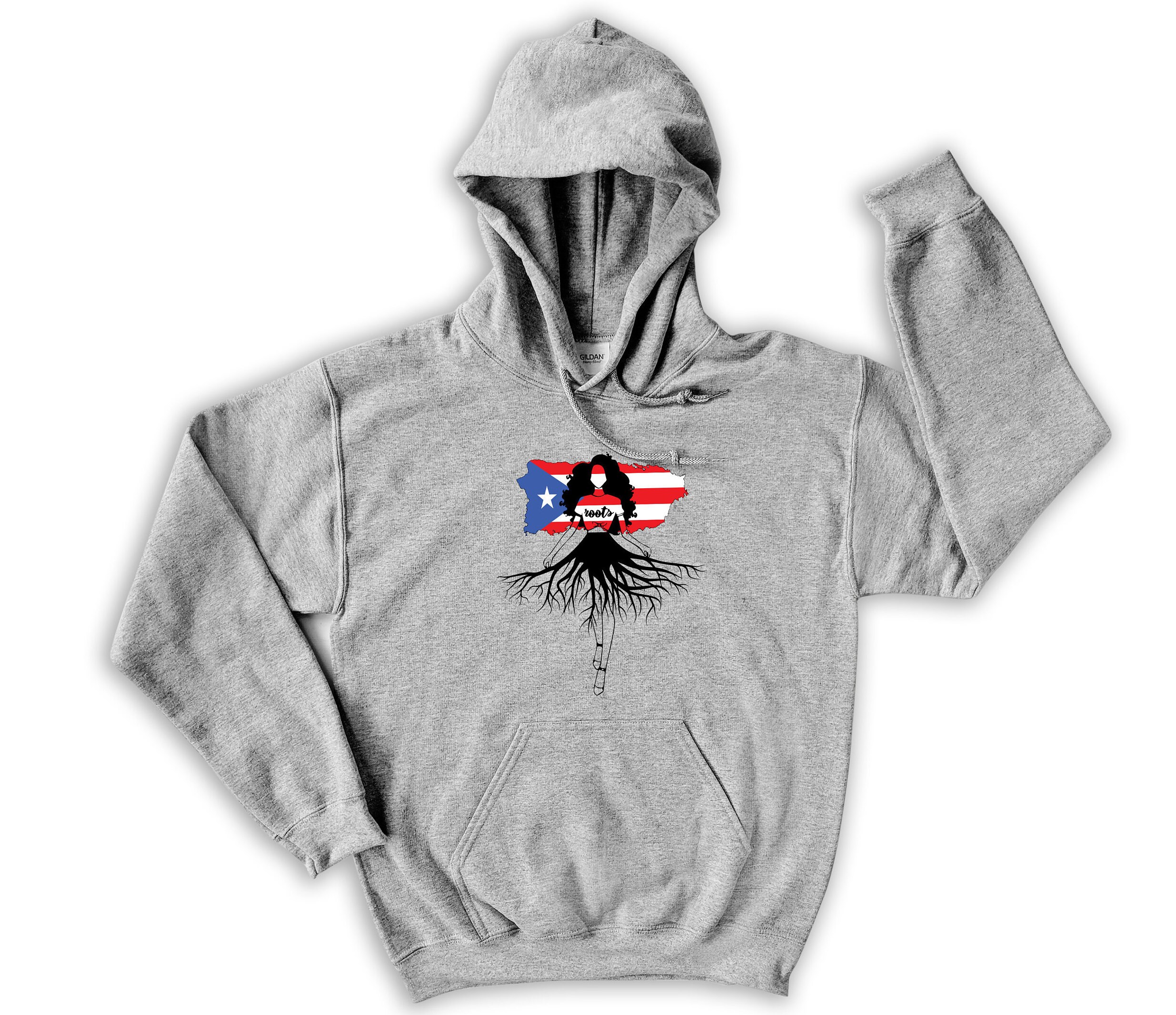 Roots-puerto Rico Flag Map Graphic Hoodiet-shirtlong Sleeve - Etsy