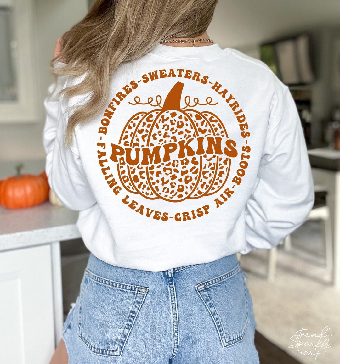 Fall Things Circle SVG, PNG, Fall Svg, Leopard Pumpkin Svg, Fall Shirt ...