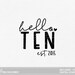 Hello Ten SVG, PNG, 10th Birthday Svg, Birthday Girl Svg, 10th Birthday ...