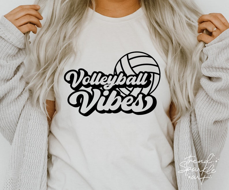 Volleyball Vibes Svg, Game Day Volleyball Svg, Volleyball Svg ...