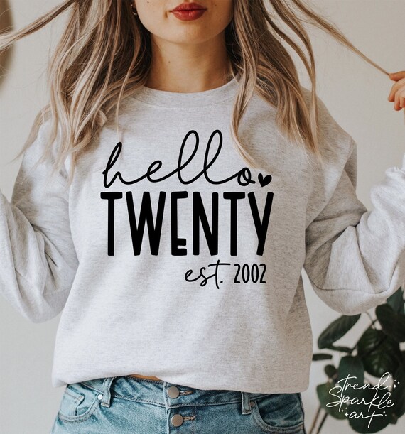 Hello Twenty SVG PNG 20th Birthday Svg 20th Birthday Shirt - Etsy