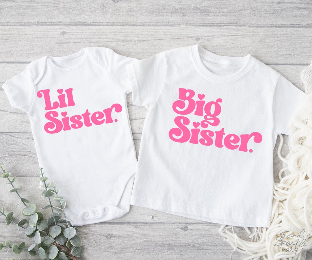 Hermana mayor SVG, Hermana Lil SVG, PNG, Paquete de camisa a juego de ...