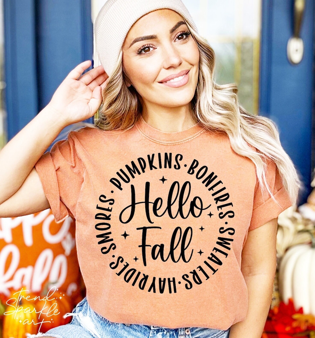 Hello Fall SVG,PNG, Fall Circle Svg, It's Fall Y'all Svg, Fall Sign Svg ...