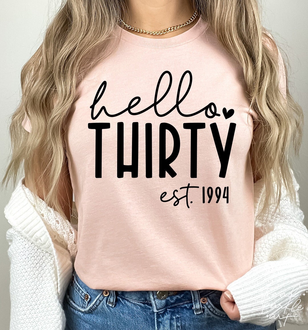 Hello Thirty SVG, PNG, 30th Birthday Svg, 30th Birthday Shirt Svg ...