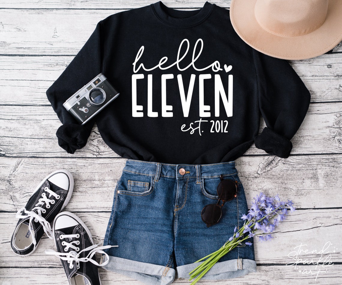 Hello Eleven SVG PNG 11th Birthday Svg Birthday Girl Svg - Etsy
