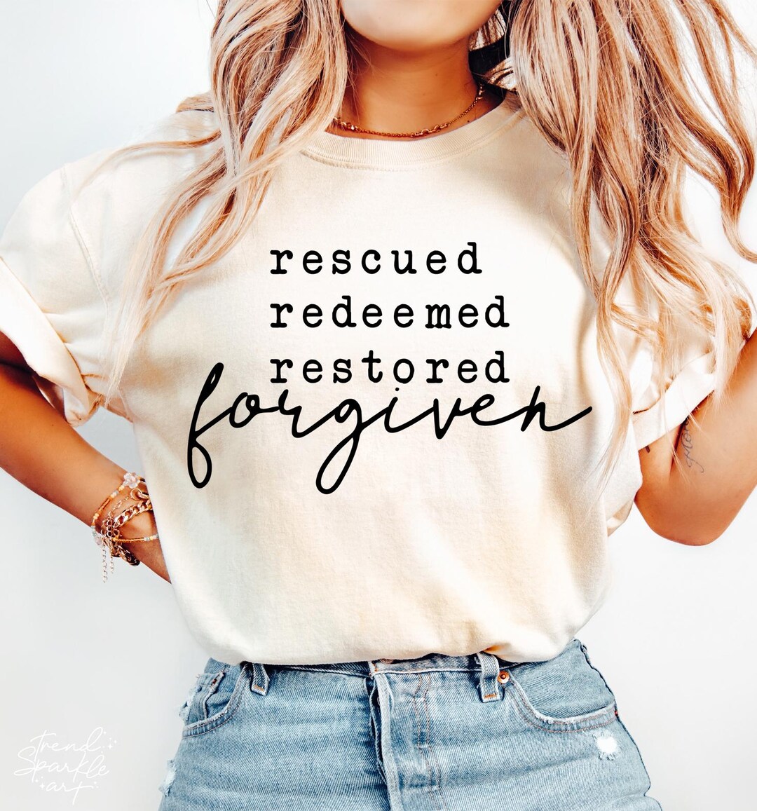 Forgiven Svg, Rescued Redeemed Restored Forgiven Svg, Easter Svg ...