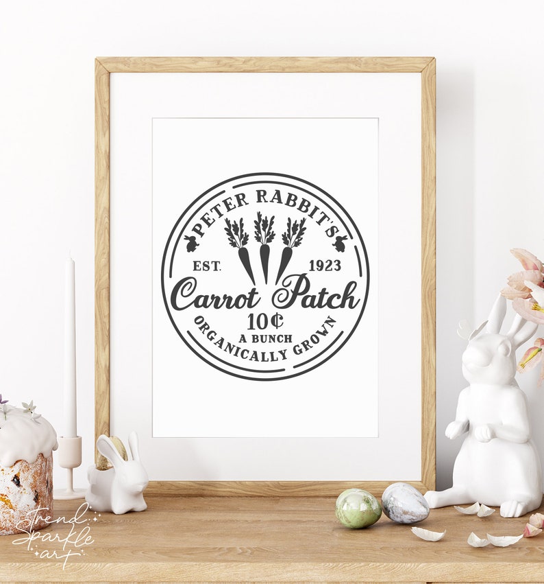 Peter Rabbit Carrot Patch Svgeaster Svgpeter Cottontail - Etsy