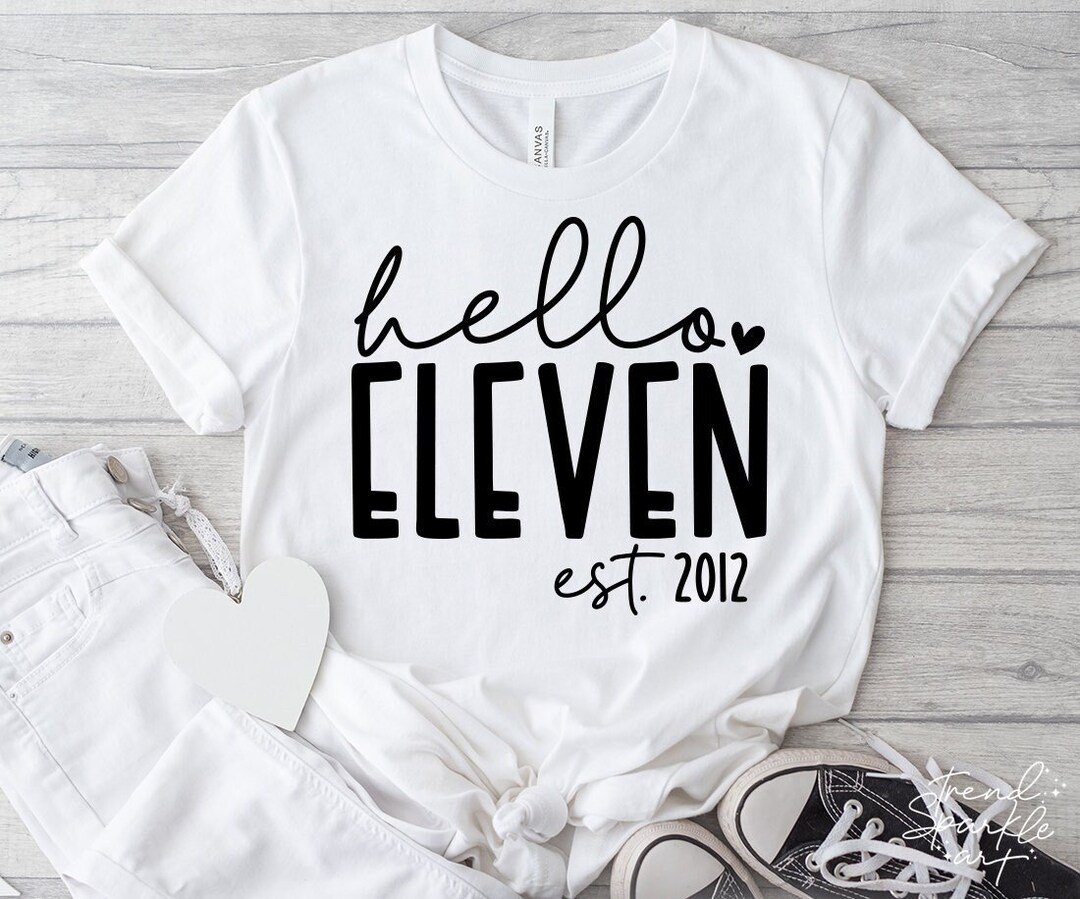 Hello Eleven SVG PNG 11th Birthday Svg Birthday Girl Svg - Etsy