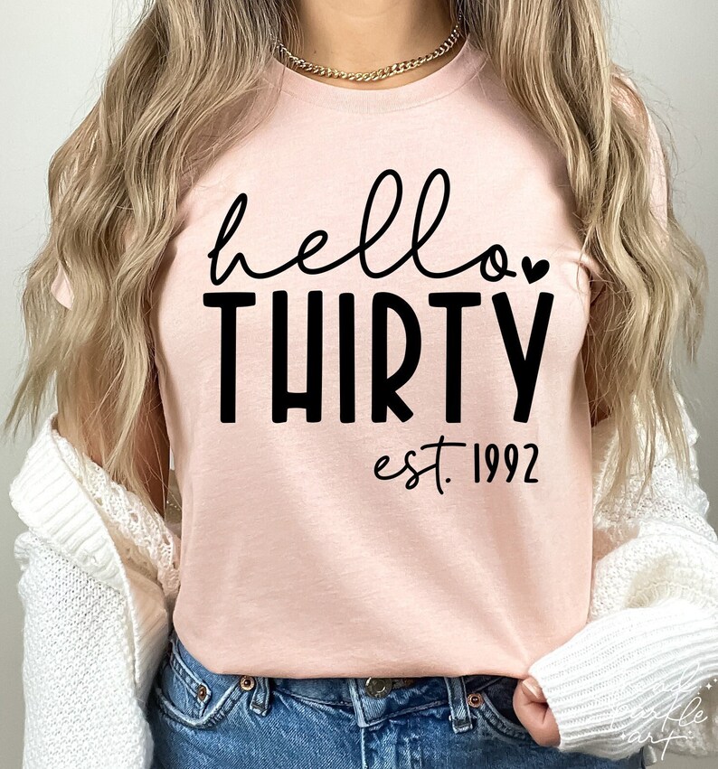 Hello Thirty SVG PNG 30th Birthday Svg 30th Birthday Shirt - Etsy