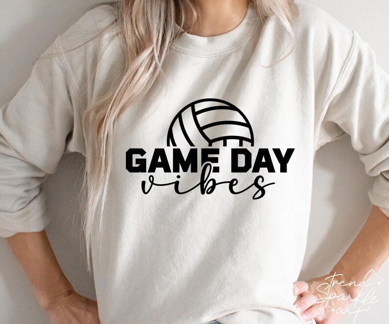 Game Day Vibes Volleyball SVG PNG Fall Sport Svg Volleyball - Etsy