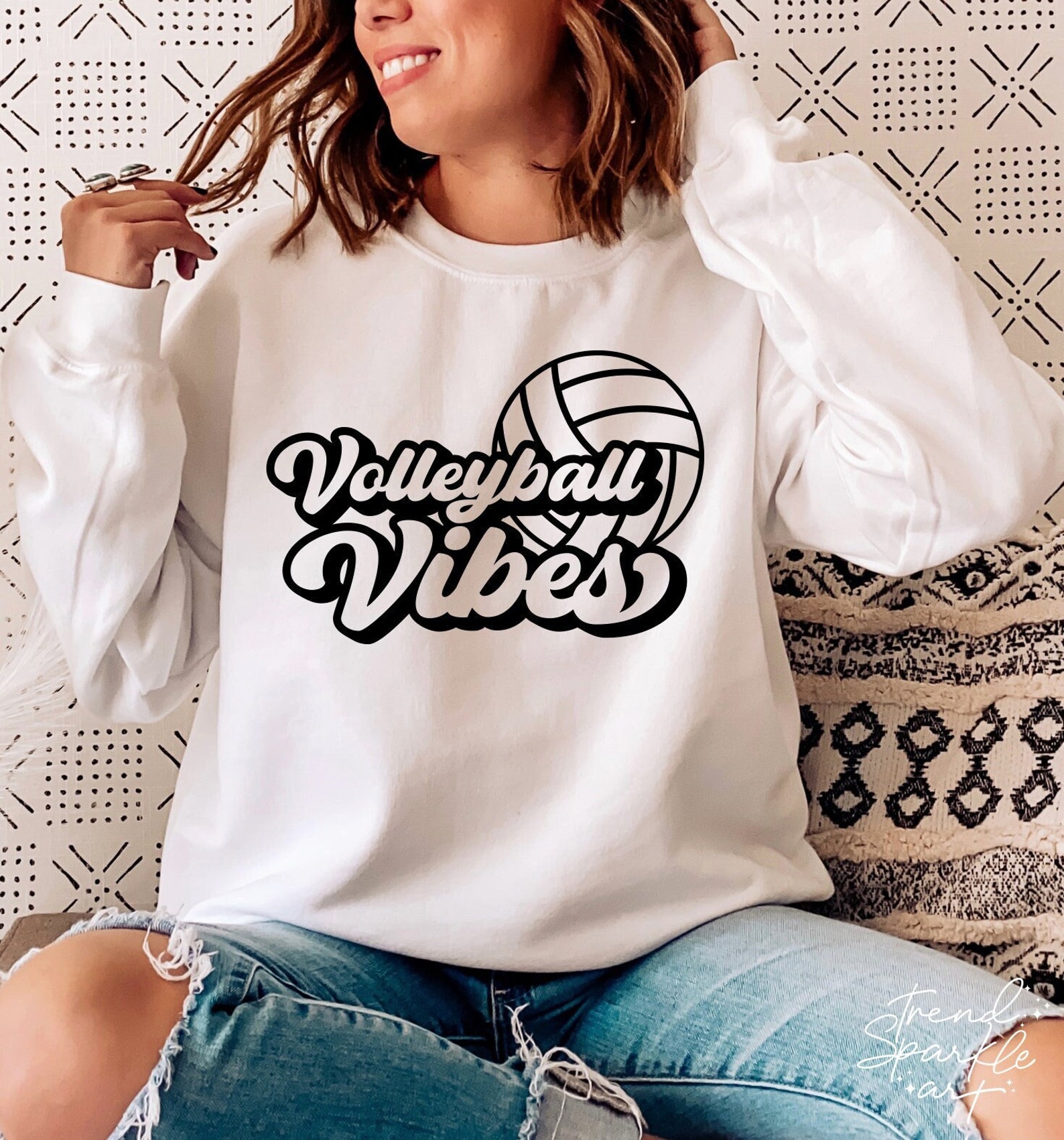 Volleyball Vibes Svg, Game Day Volleyball Svg, Volleyball Svg ...