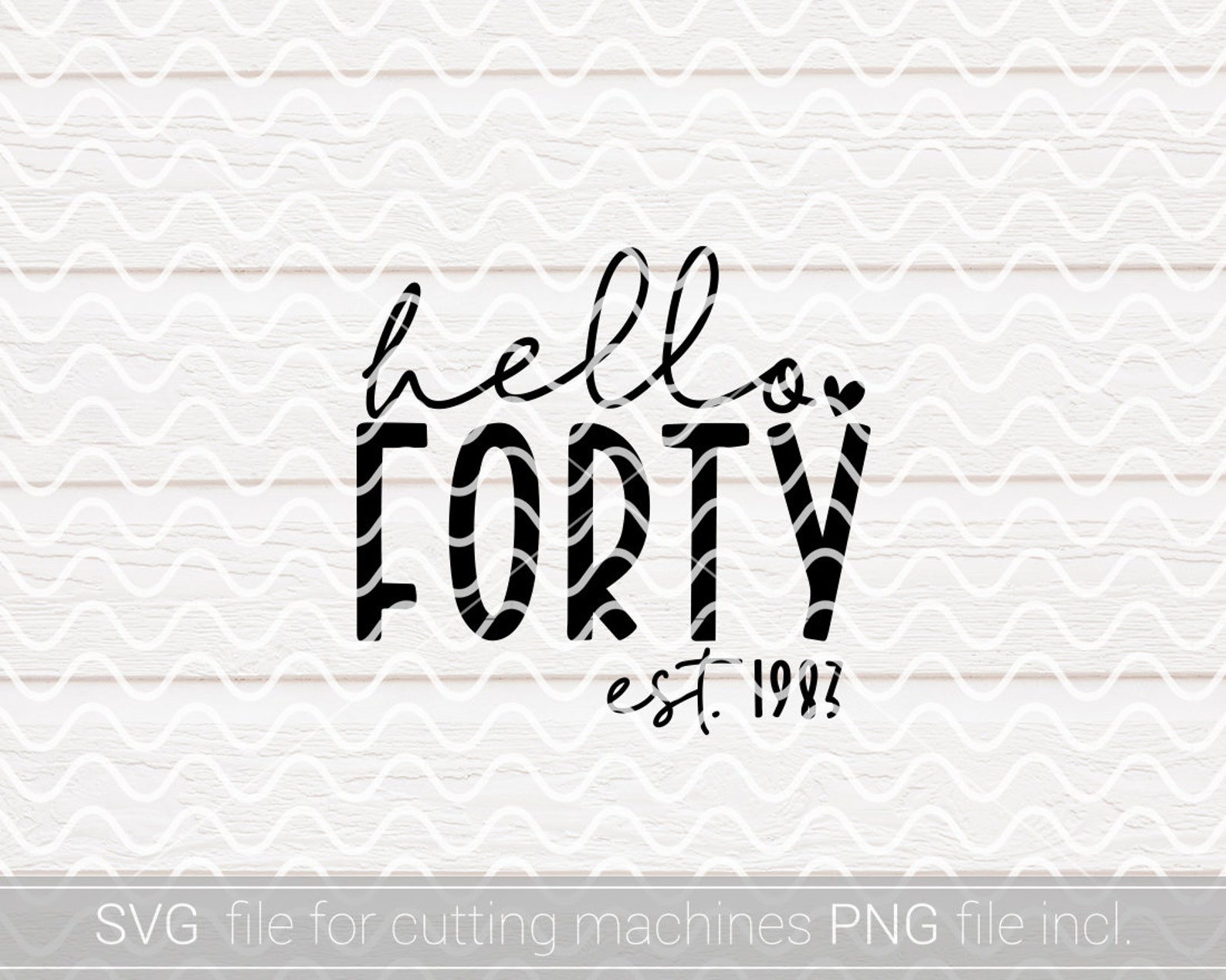 Hello Forty SVG PNG 40th Birthday Svg 40th Birthday Shirt - Etsy