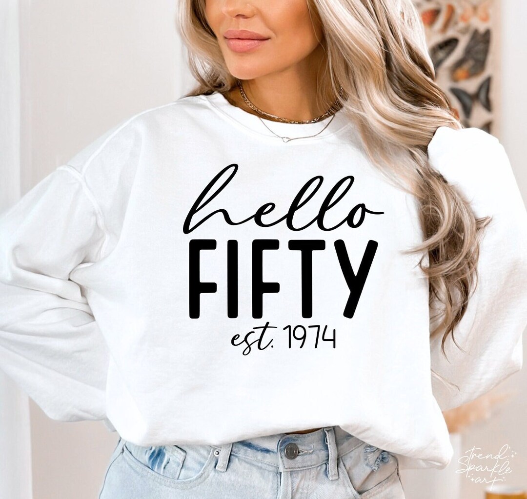 50th Birthday SVG, PNG, Hello Fifty Svg, 50th Birthday Shirt Svg, Fifty ...
