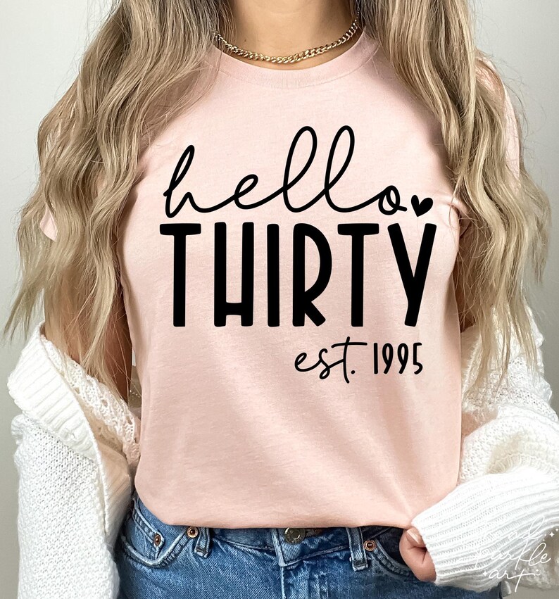 Hello Thirty SVG, PNG, 30th Birthday Svg, 30th Birthday Shirt Svg ...