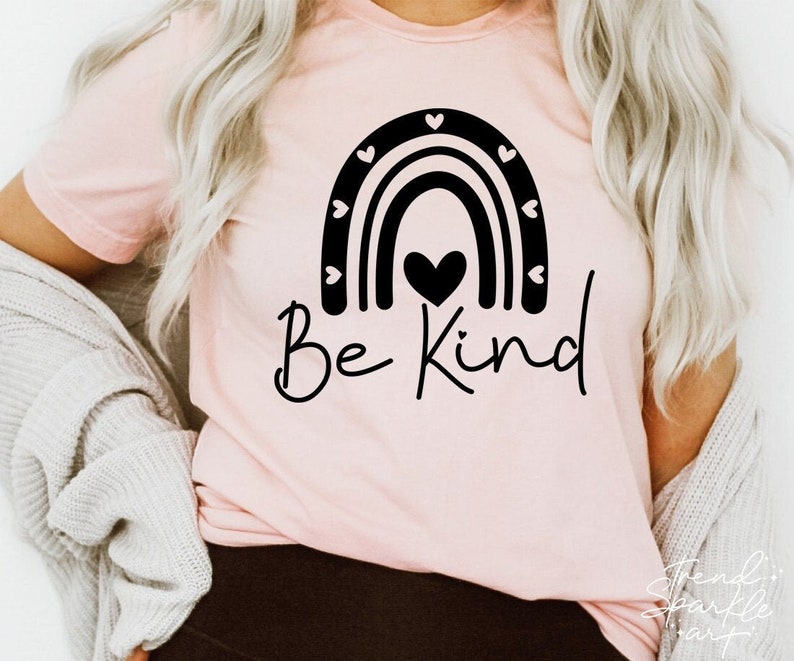 Be Kind Rainbow SVG PNG Rainbow Svg Be Kind Svg Boho | Etsy