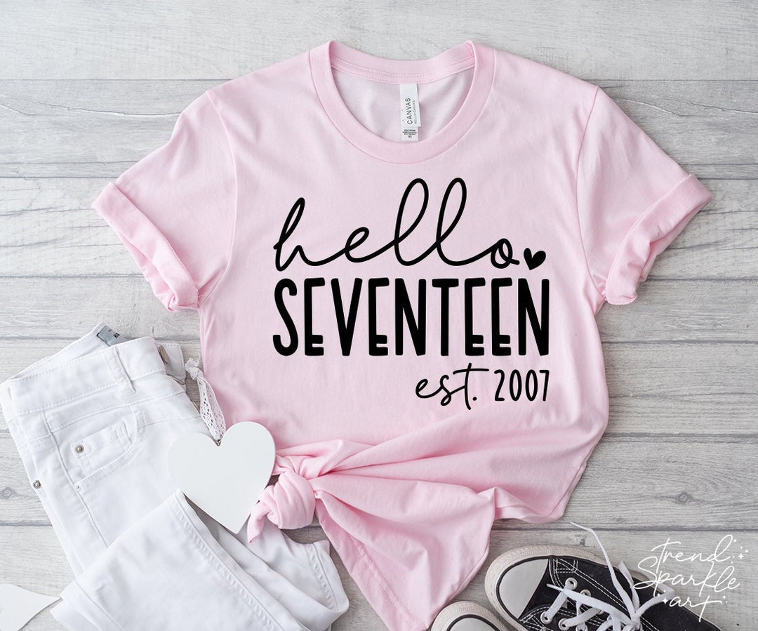 Hello Seventeen SVG, PNG, 17th Birthday Svg, 17 Svg, 17th Birthday ...