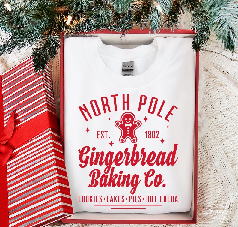 North Pole Gingerbread Baking Co Svg Png Chiristmas Sign Etsy