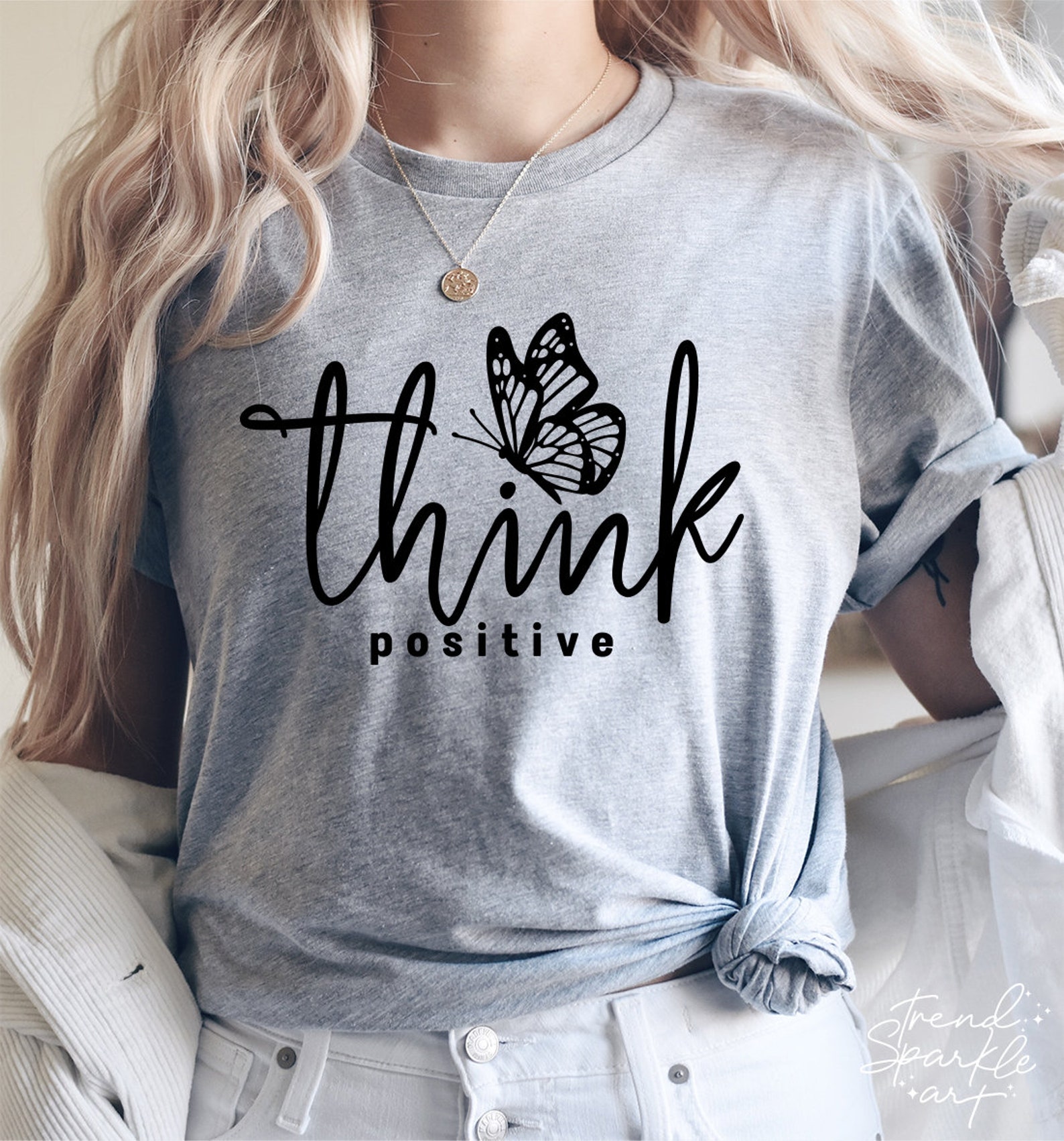 Think Positive SVG PNG Be Positive Svgbutterfly Svg | Etsy