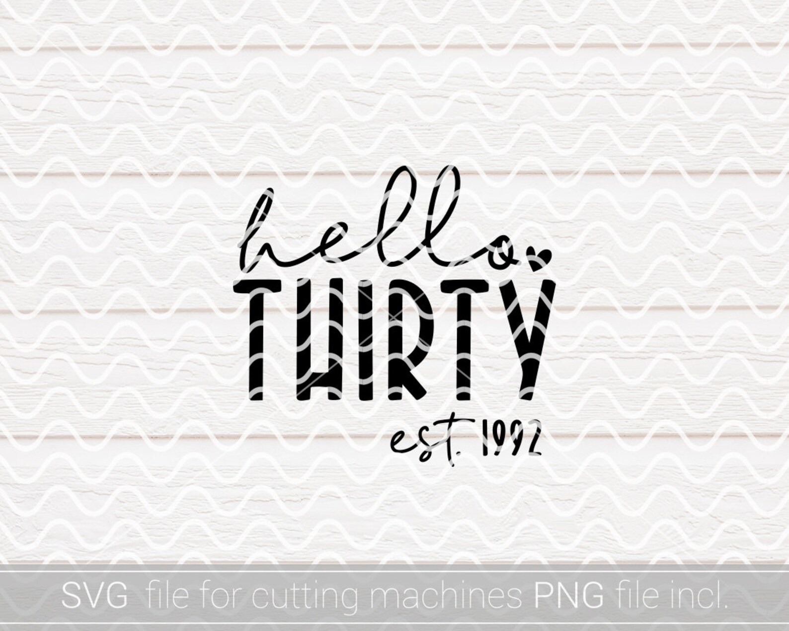 Hello Thirty SVG PNG 30th Birthday Svg 30th Birthday Shirt - Etsy
