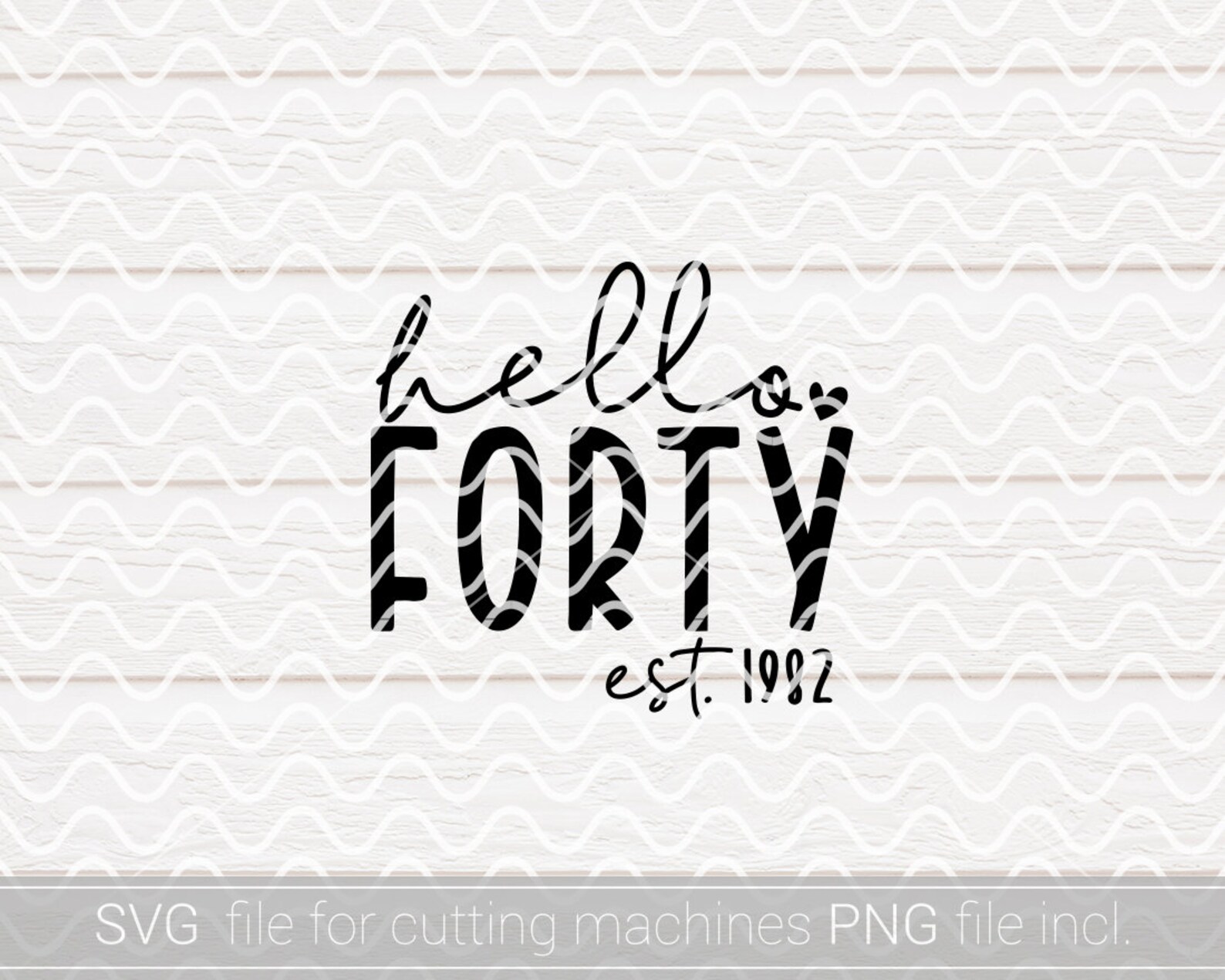 Hello Forty SVG PNG 40th Birthday Svg 40th Birthday Shirt - Etsy