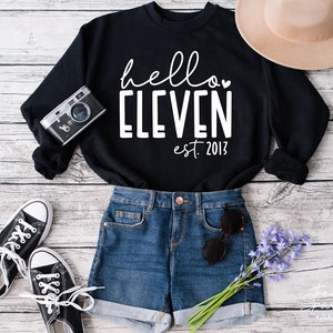 Hello Eleven SVG, PNG, 11th Birthday Svg, Birthday Girl Shirt Svg, 11th ...