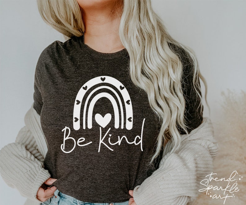 Be Kind Rainbow SVG PNG Rainbow Svg Be Kind Svg Boho | Etsy