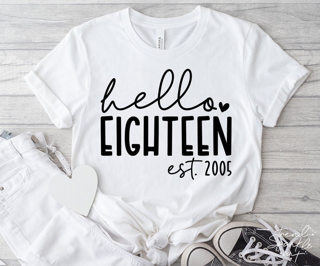 Hello Eighteen SVG PNG 18th Birthday Svg 18 Svg 18th - Etsy UK