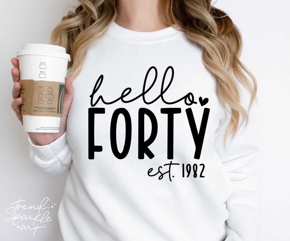 Hello Forty SVG PNG 40th Birthday Svg 40th Birthday Shirt - Etsy