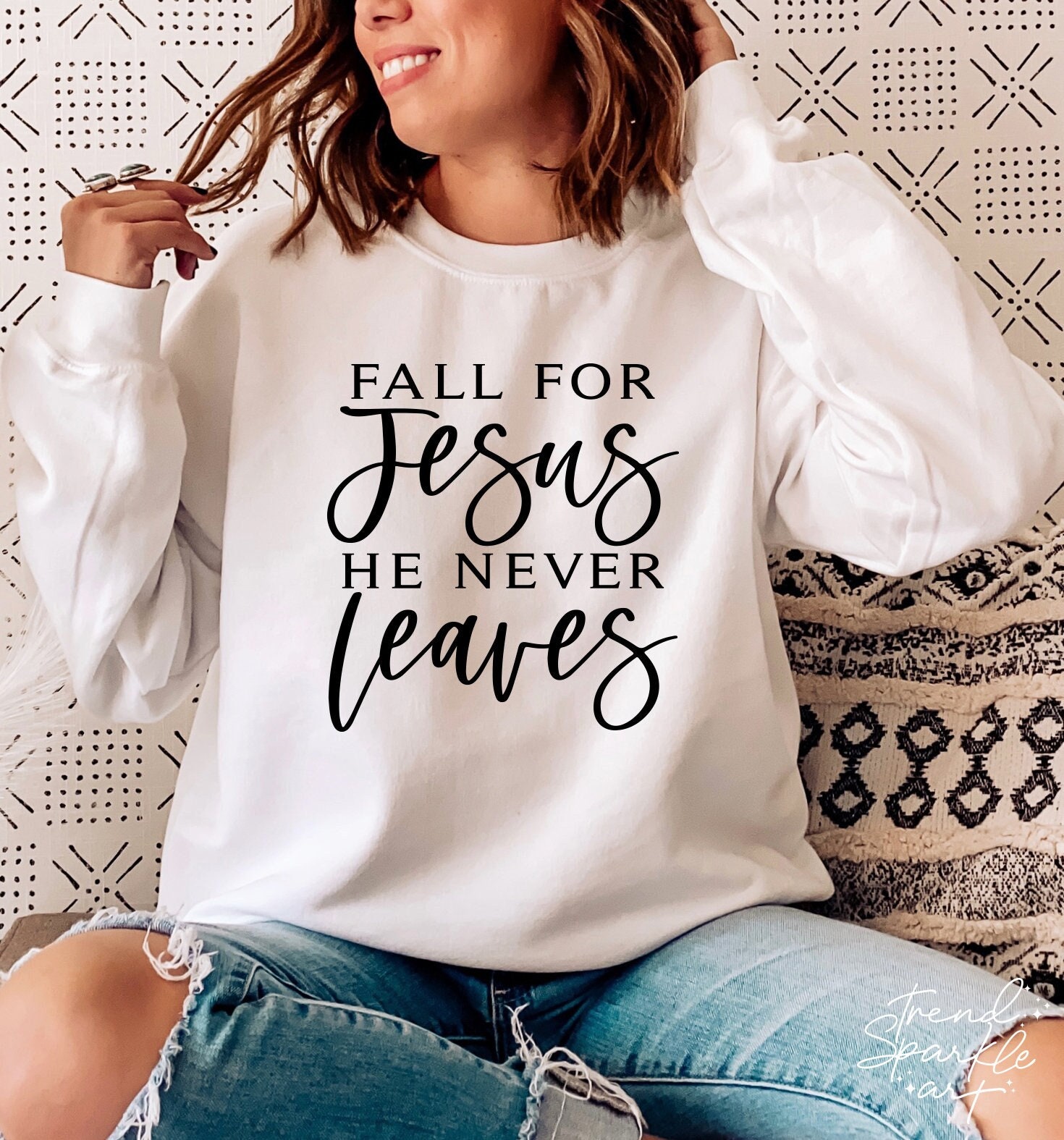 Fall for Jesus He Never Leaves SVG PNG Jesus Svg Fall Svg - Etsy