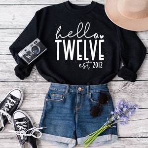 Hello Twelve SVG, PNG, 12th Birthday Svg, Birthday Girl Svg, 12th ...