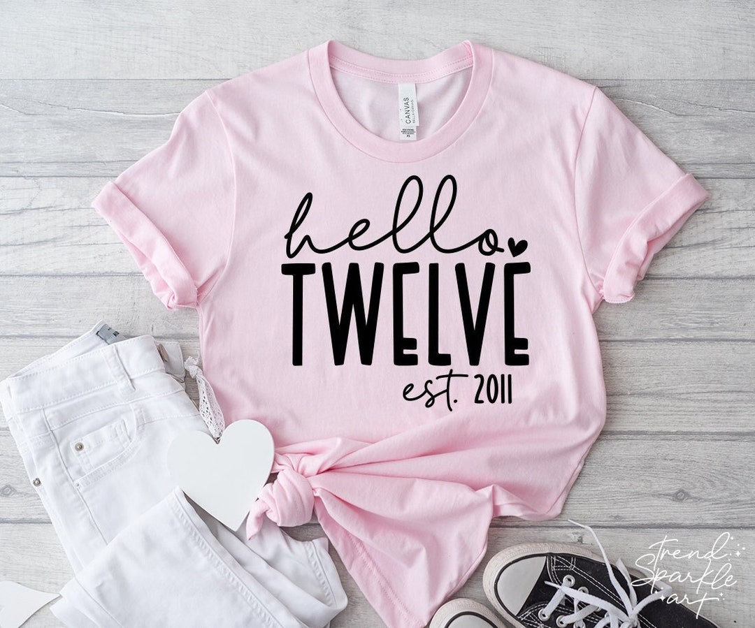 Hello Twelve SVG PNG 12th Birthday Svg Birthday Girl Svg - Etsy