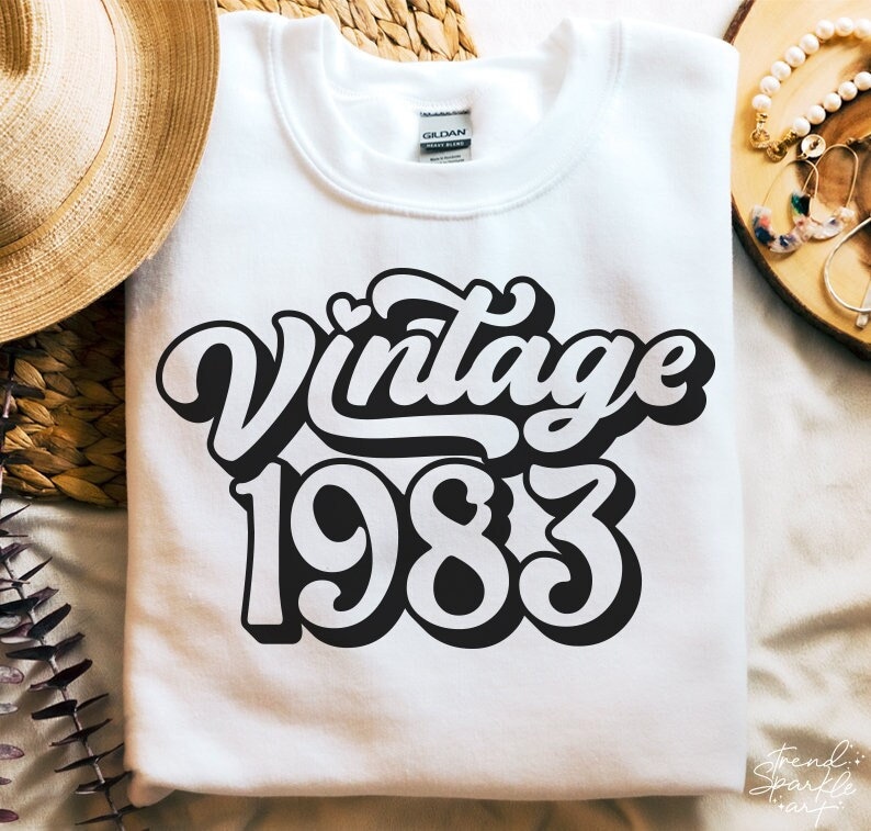 41st Birthday SVG, PNG, 1983 Birthday Svg, Vintage 1983 Svg, 41 Birthday Shirt Svg, Vintage 1983 ...