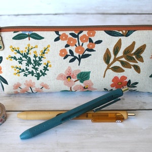 Rifle Paper Co Wildflower Field CANVAS Pencil Case, Boxed Bottom Pencil ...