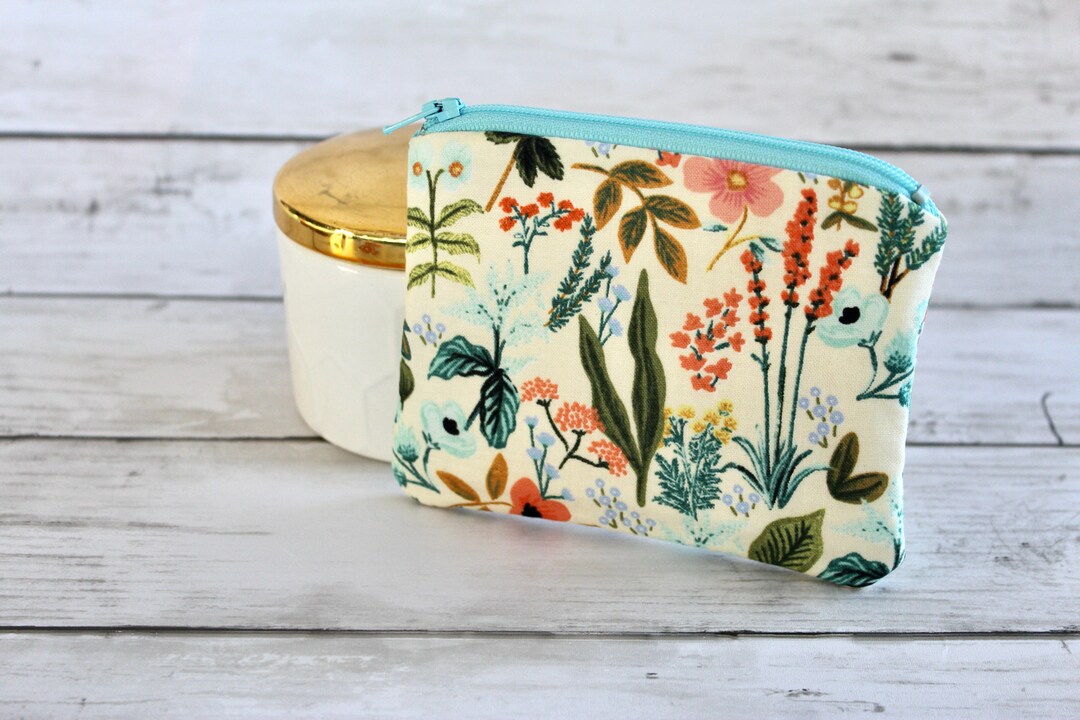 Rifle Paper Co. Amalfi Herb Garden Natural Pouch, Mini Wallet, Coin ...