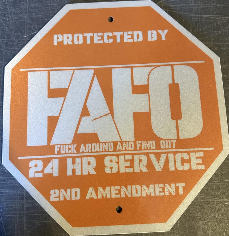 FAFO Reflective Signs - Etsy